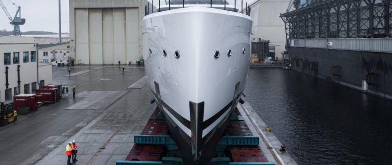 Lürssen Releases Photos of Project CALI Leaving Construction Shed | YATCO